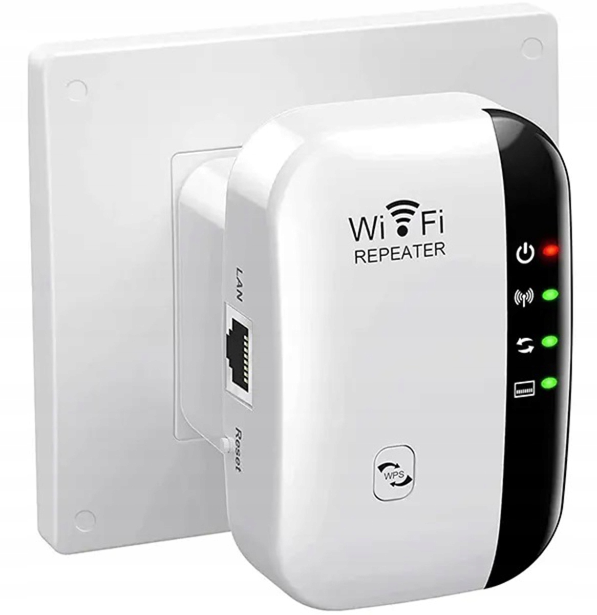 MINI WZMACNIACZ SYGNAŁU WI-FI REPEATER ACCESS POINT AP RJ45 300Mb/s 2 ...
