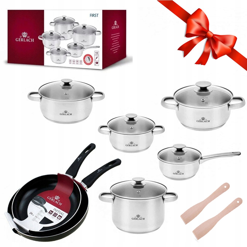 Zestaw garnków Gerlach First 10 el. + PATELNIE (5901035502758) • Cena ...