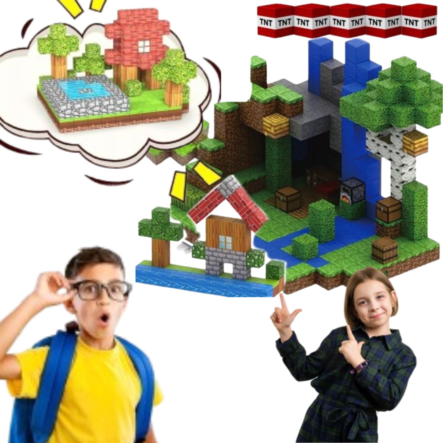 KLOCKI MAGENTYCZNE MINECRAFT 212 MODULE WORLD MOCNE KLOCKI SZEŚCIANY ...