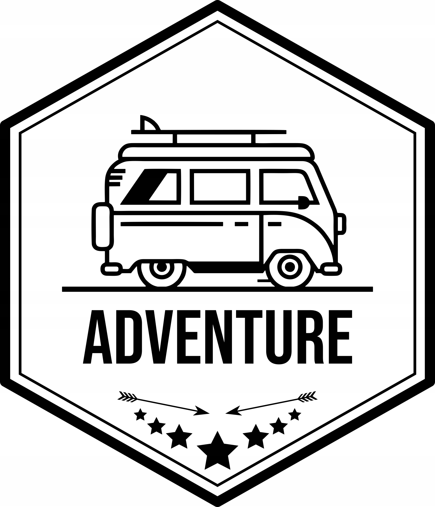 Samolepka na auto KAMPER ADVENTURE karavan 35 cm za 232.00CZK - Allegro