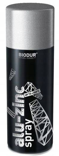 SPRAY SPREJ ALUMINIUM OCYNK ALU-ZINC SZYBKOSCHNĄCY LAKIER 400ML BIODUR ...