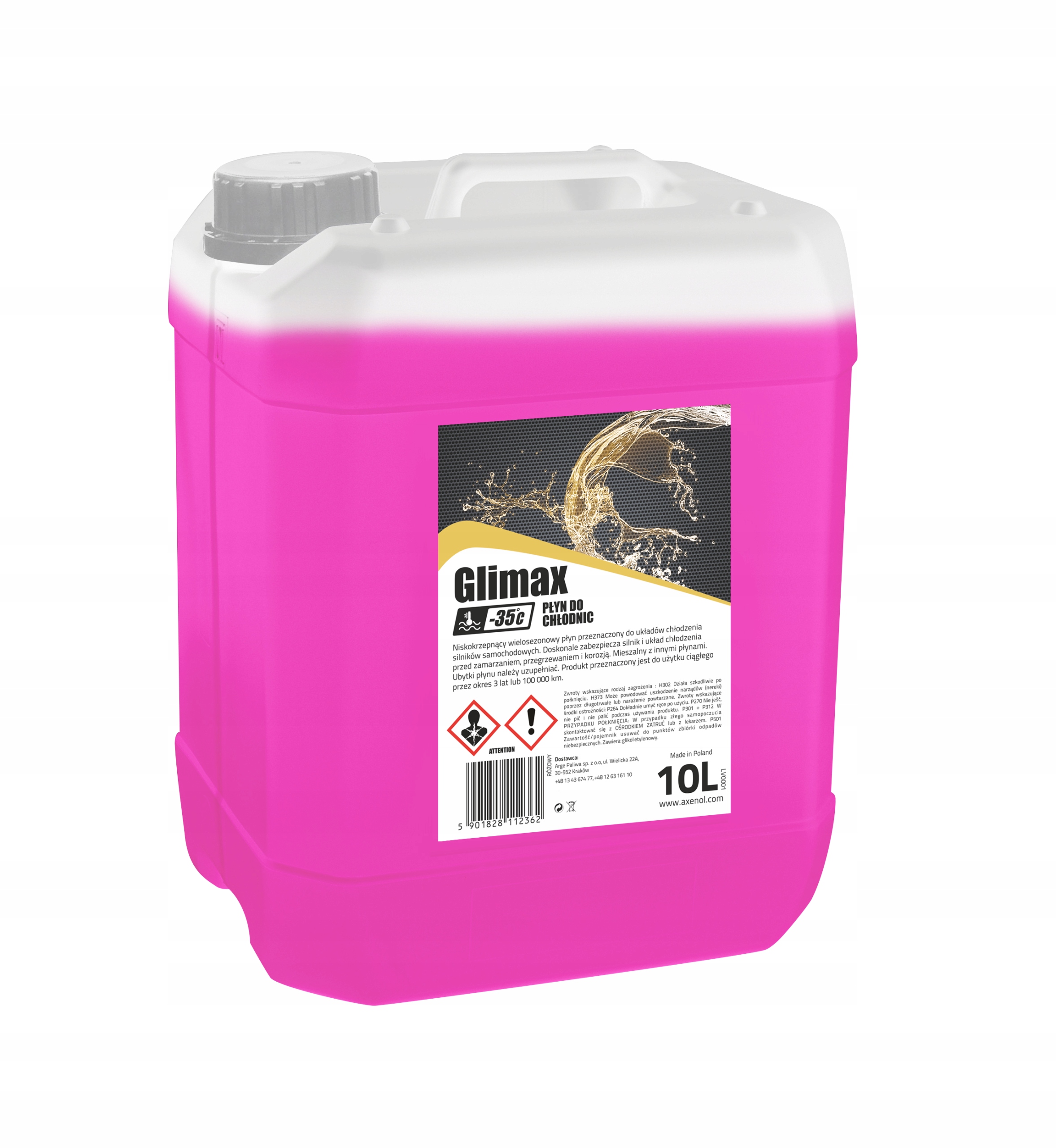 AXENOL GLIMAX PŁYN RÓŻOWY -35* 10L 5901828113741 za 68.82PLN z ...