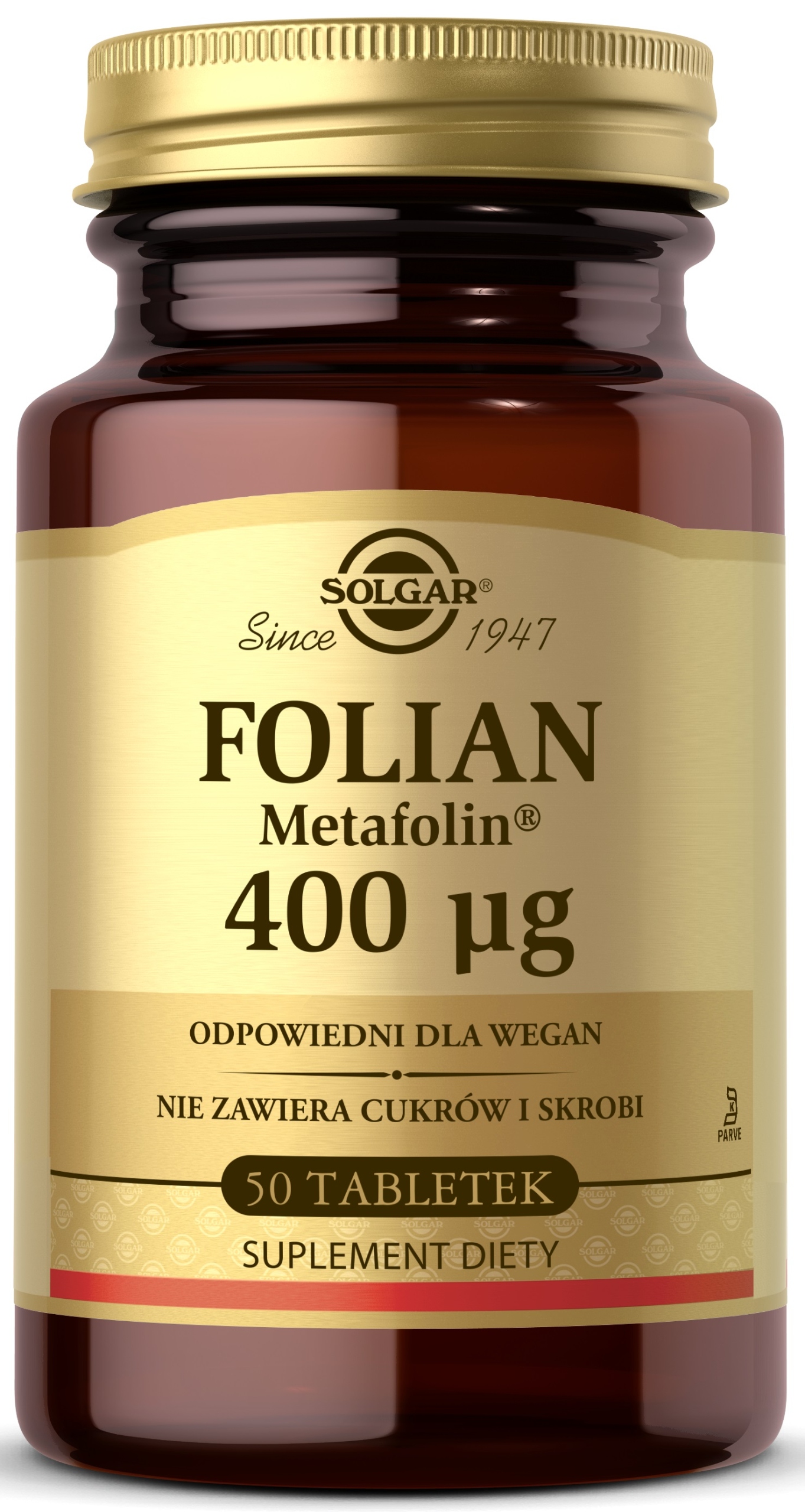 SOLGAR FOLIAN METAFOLIN KYSELINA LISTOVÁ 400mcg 50t za 326.00CZK - Allegro