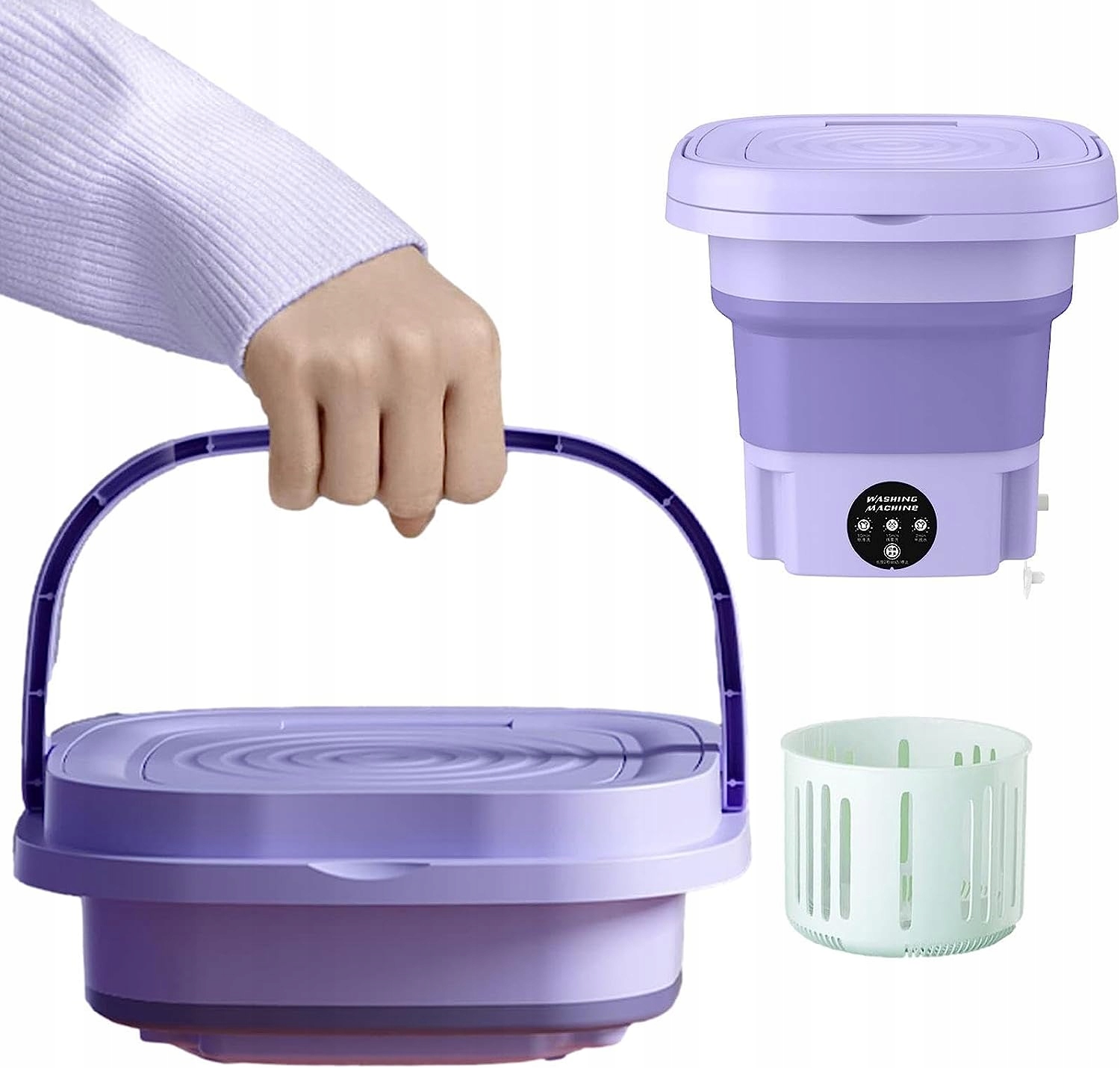 SKLADACIA MINI PRÁČKA 8L S VEĽKOU KAPACITOU PRE SPODNÉ PRÁDLO A PONOŽKY ...