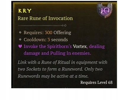 Kry Runa Diablo 4 SEZON 8 Belial's Return Powrót Rune Runy Zestaw Run ...