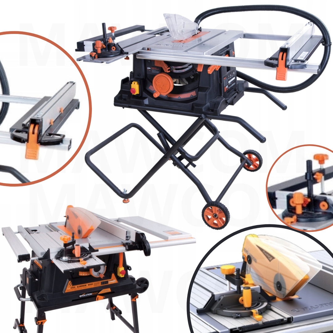 Piła stołowa Evolution RAGE5-S z tarczą 255mm Drewno Metal ALU PCV ...