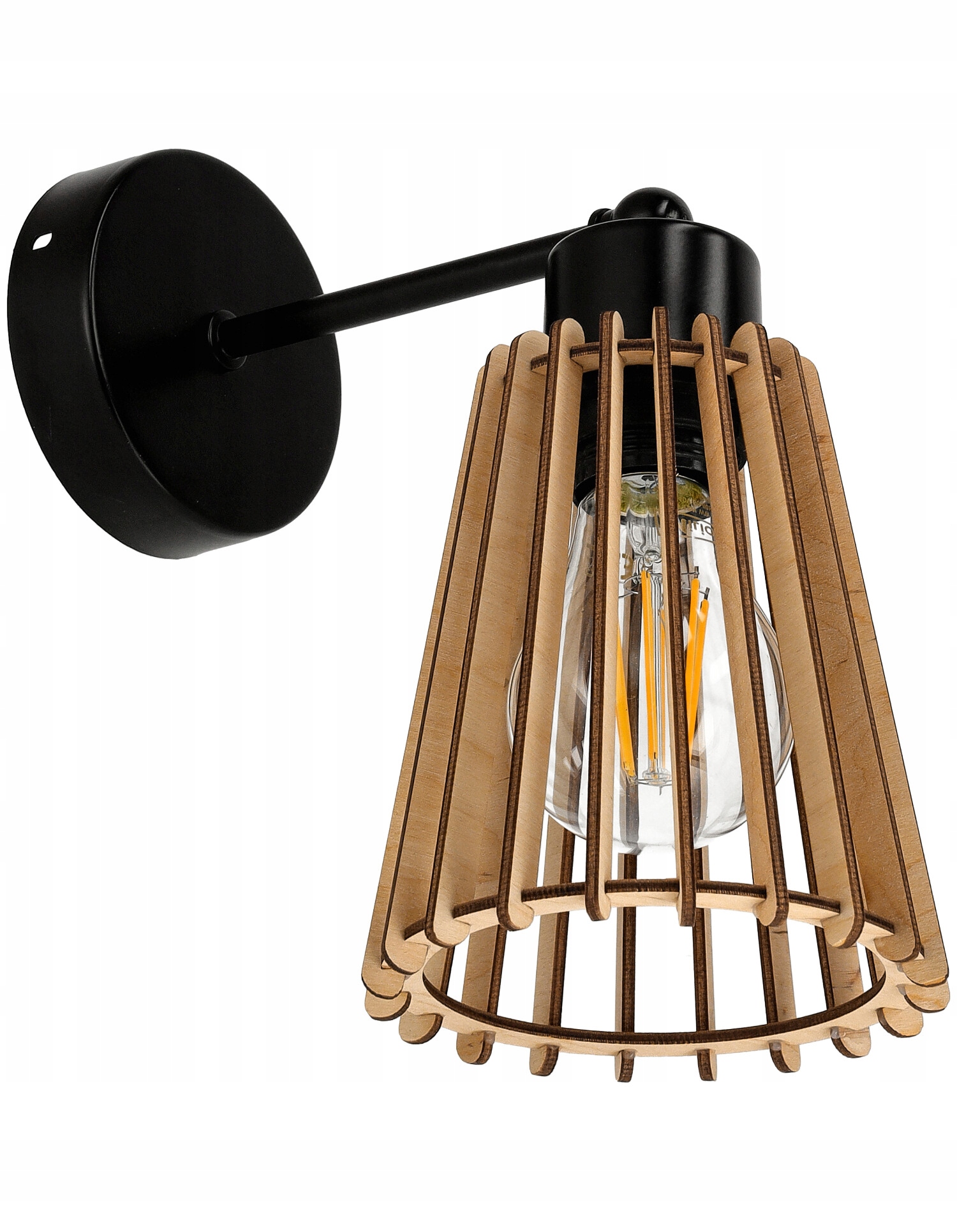 LAMPA kinkiet E27 ścienny stały loft Drewno eko (kinkiet prosty ... LAMPA kinkiet E27 ścienny stały loft Drewno eko (kinkiet prosty ...