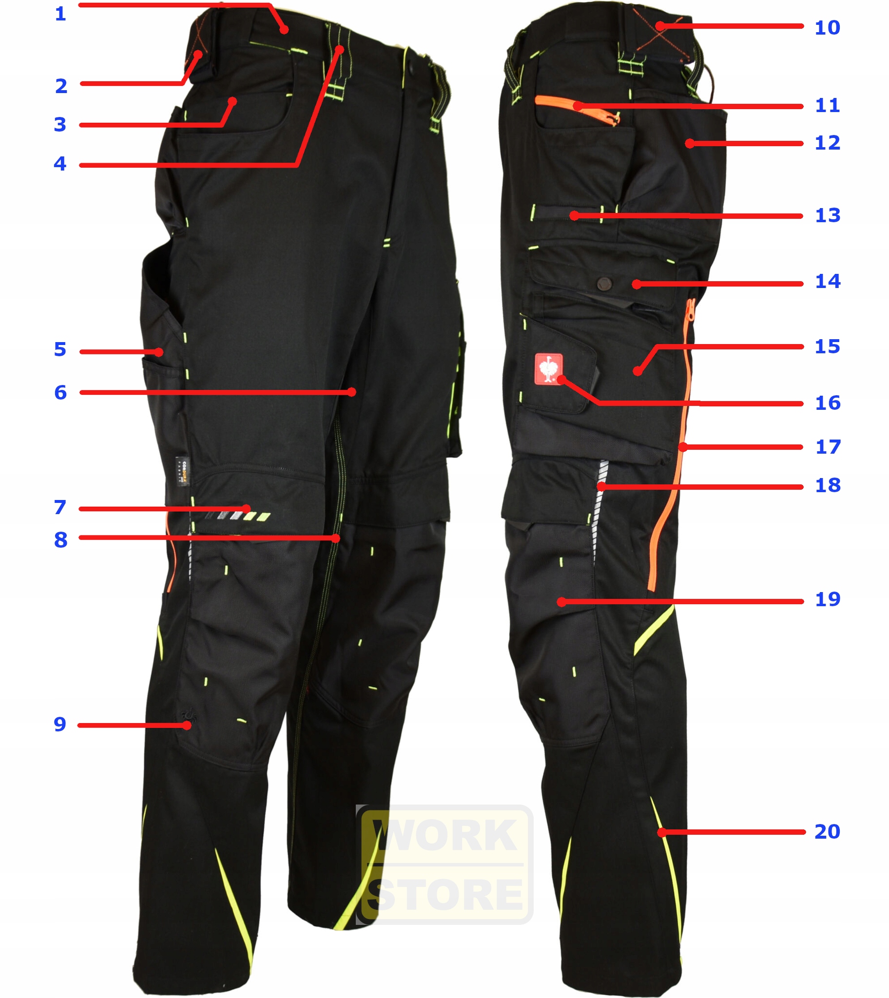 Spodnie robocze Engelbert Strauss MOTION 2020 r.40 • Cena, Opinie - Allegro
