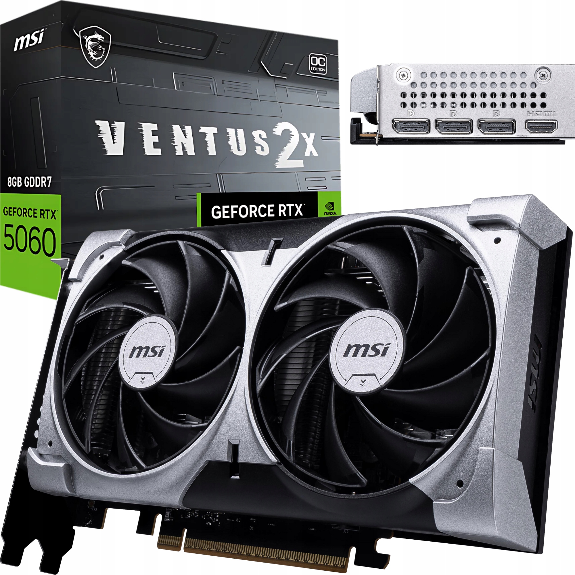 Karta graficzna MSI GeForce RTX 5060 8GB VENTUS 2X OC DLSS4 FrameGenerator w Kraków - Sklep ...