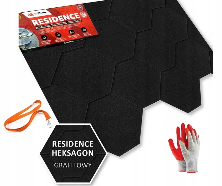 Gont HEKSAGON Matizol bitumiczny GRAFIT 3,0m2 • Cena, Opinie • Pokrycia dachowe 13988538816 ...
