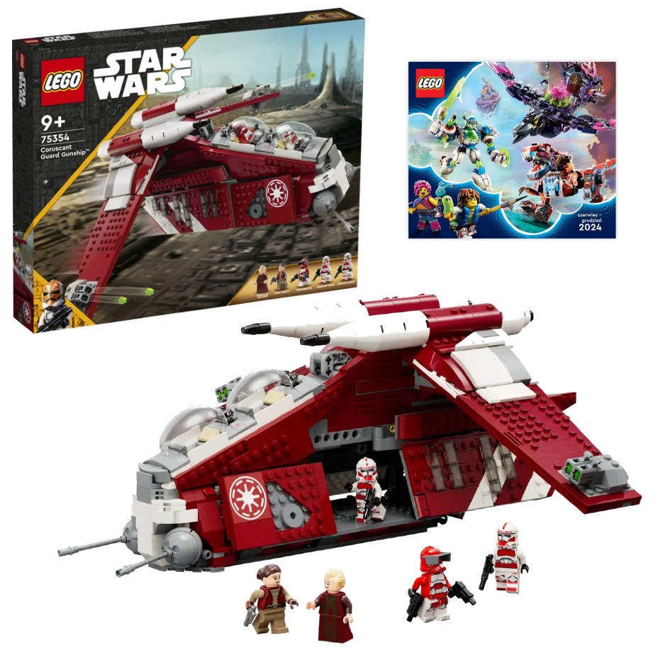 LEGO STAR WARS 9+ SAMOLOT STATEK KANONIERKA GWARDII CORUSCAŃSKIEJ 75354 ...
