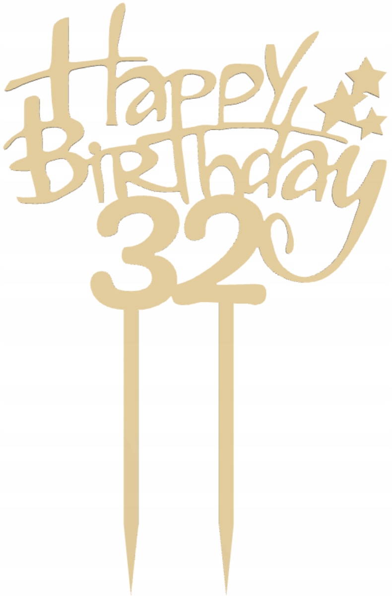 TOPPER HAPPY BIRTHDAY 32 (LICZBA) 12797842083 - Allegro.pl