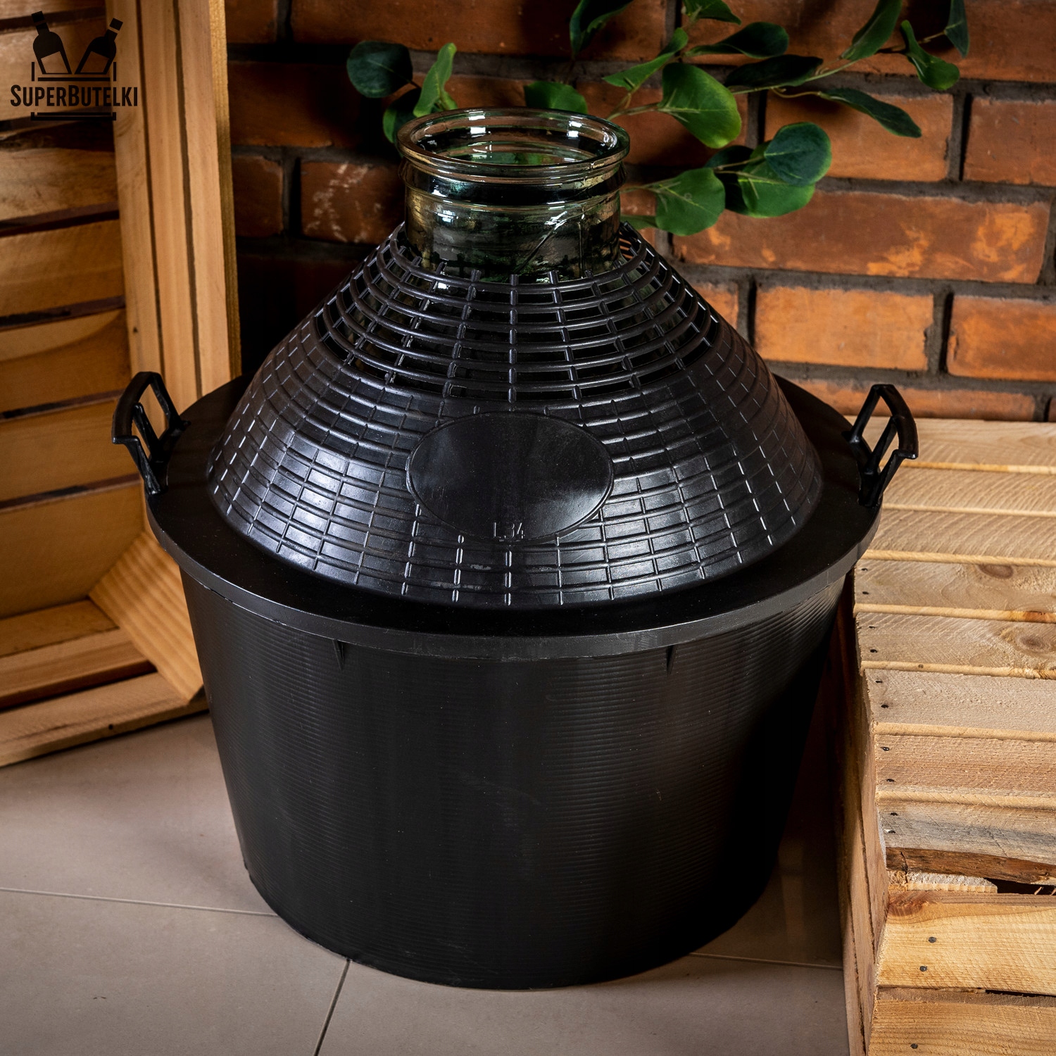 BALON DAMA GALON 34L GĄSIOR POJEMNIK szerokootworowy na WINO CYDR ...