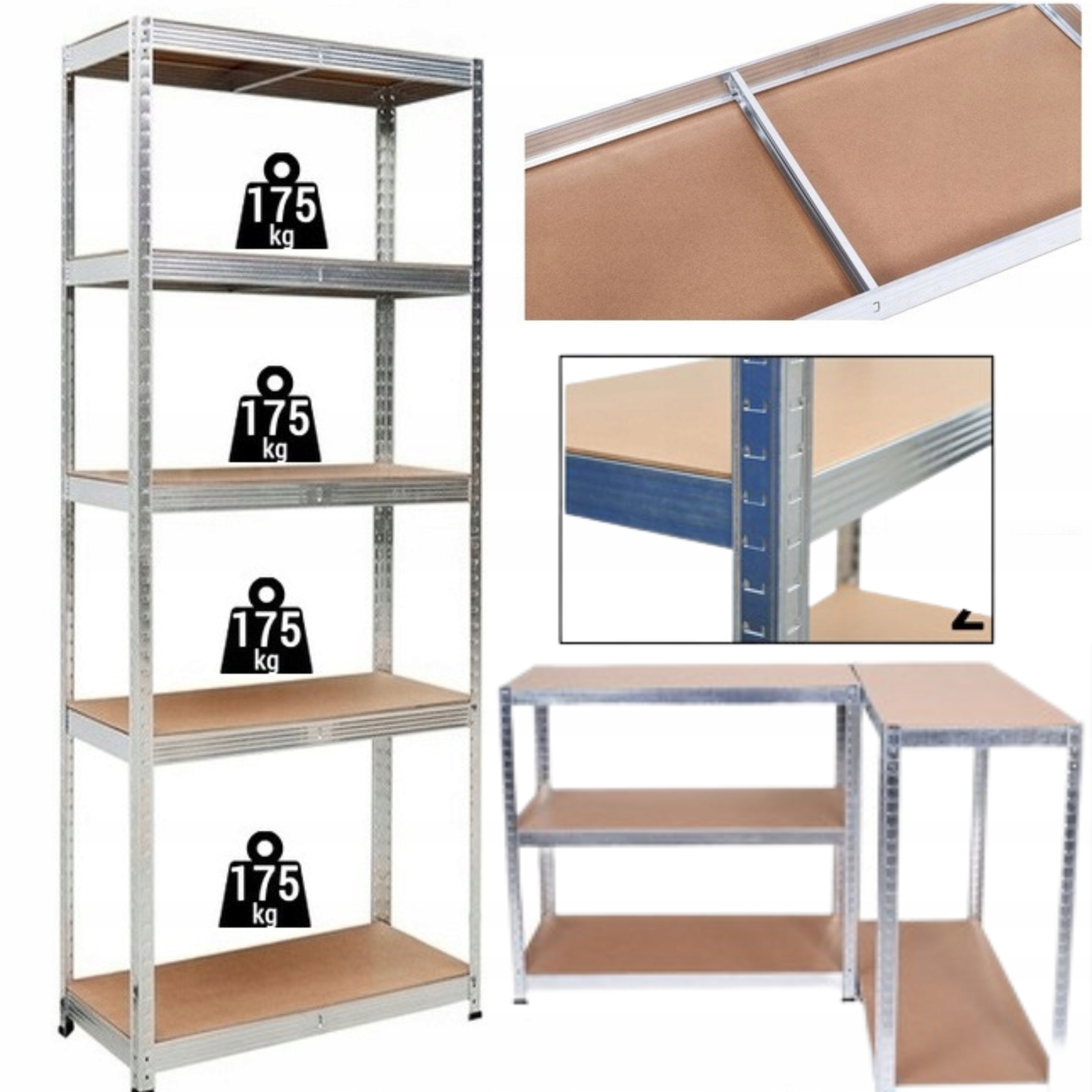 REGAŁ MAGAZYNOWY GARAŻOWY METALOWY 180x90x40 875KG (regał szafa ... REGAŁ MAGAZYNOWY GARAŻOWY METALOWY 180x90x40 875KG (regał szafa ...