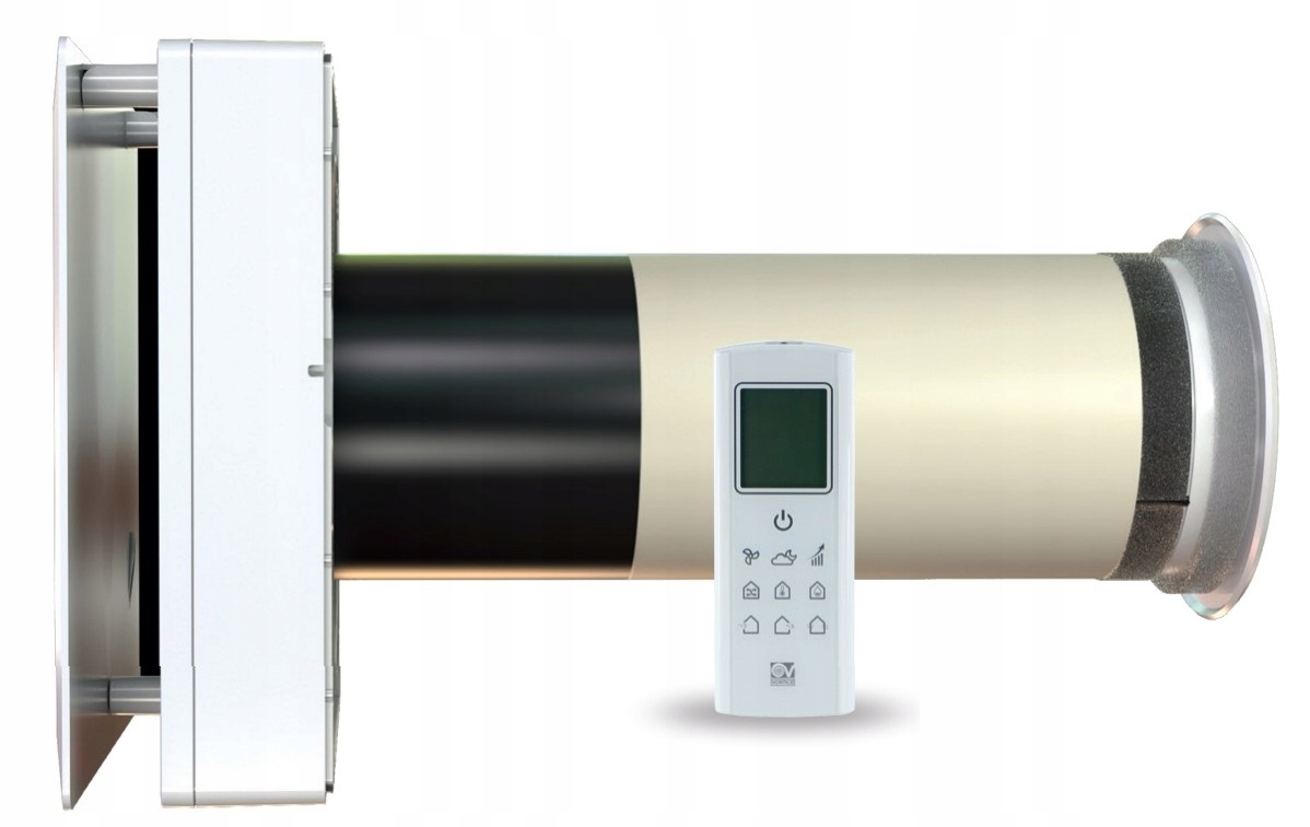 Rekuperator ścienny 100 38m3h HRW MONO CZUJNIK WILGOCI MADE IN ITALY ...