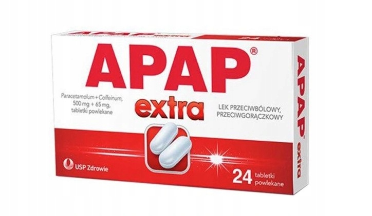 Apap Extra paracetamol 24 tabletki przeciwbólowe (5909991107147) • Cena ...