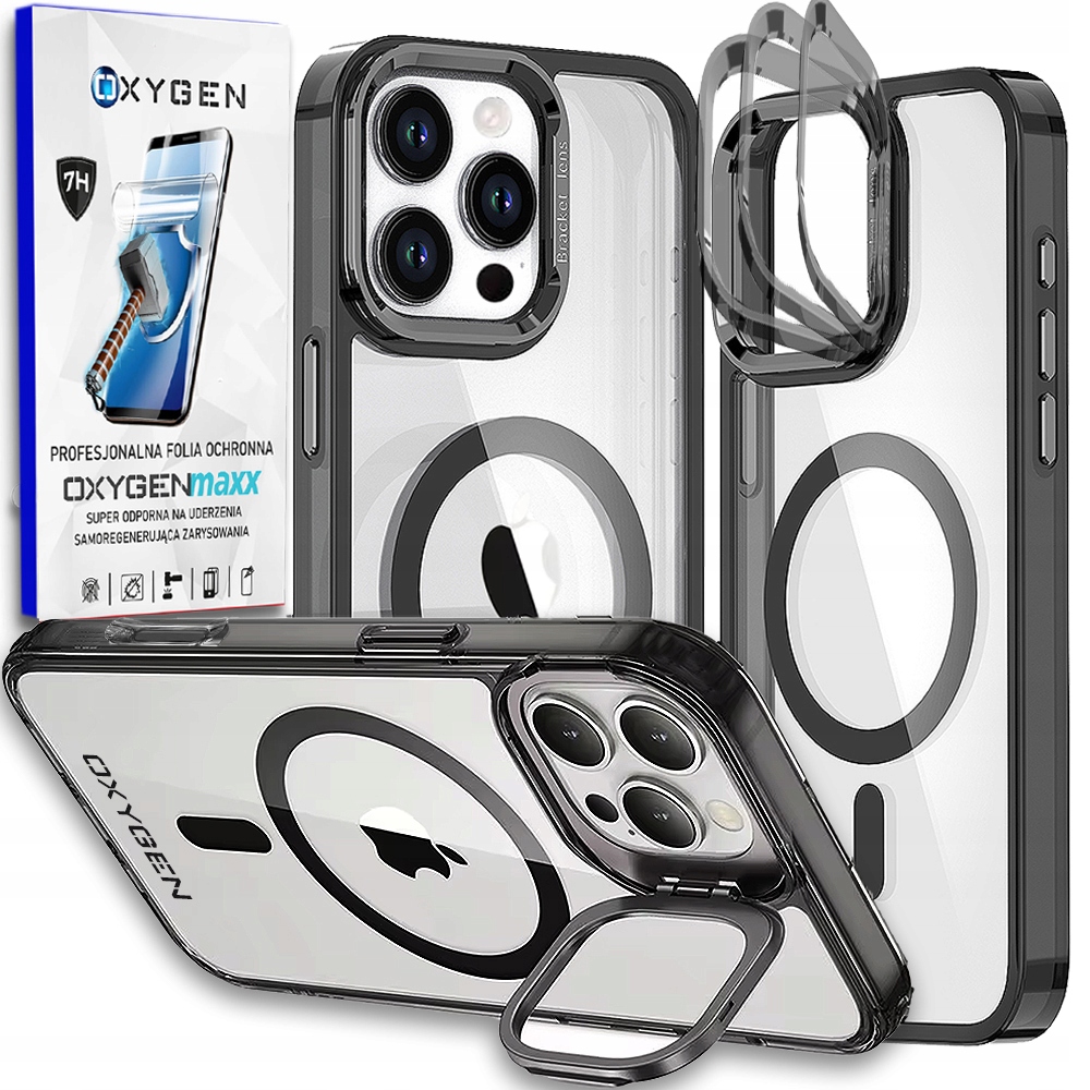 Plecki OXYGEN do Apple iPhone 16 Pro czarny - Sklep, Opinie, Cena w Allegro