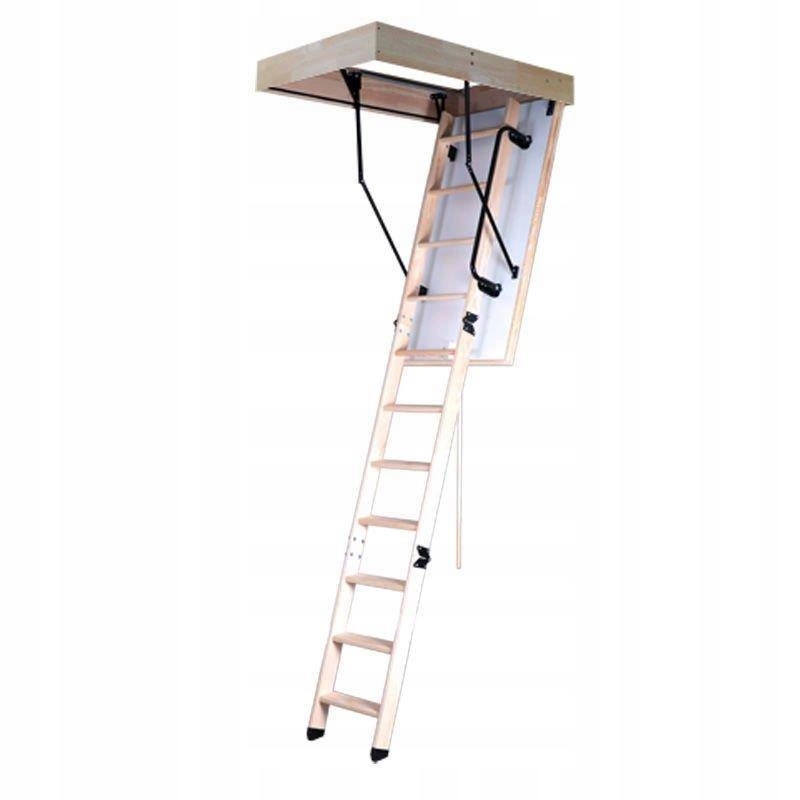 Schody strychowe drewno Oman 60 x 120 cm maksymalna wysokość 280 cm ...