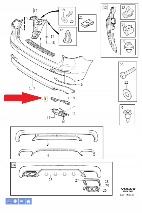 Volvo OE 31449138 ślizg mocowanie wspornik wydechu 0714770902463 za 191 ...