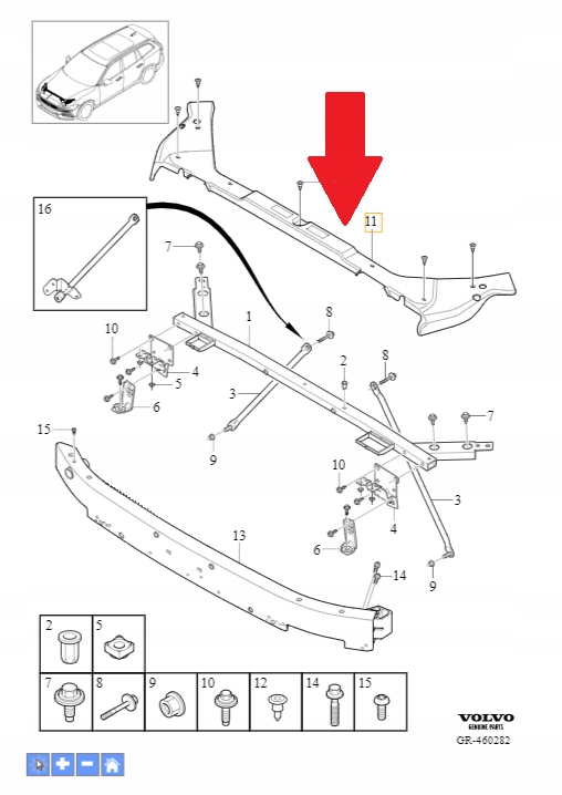 Osłona pasa przedniego Volvo OE 32277308 za 206.97PLN z Szczecin ...
