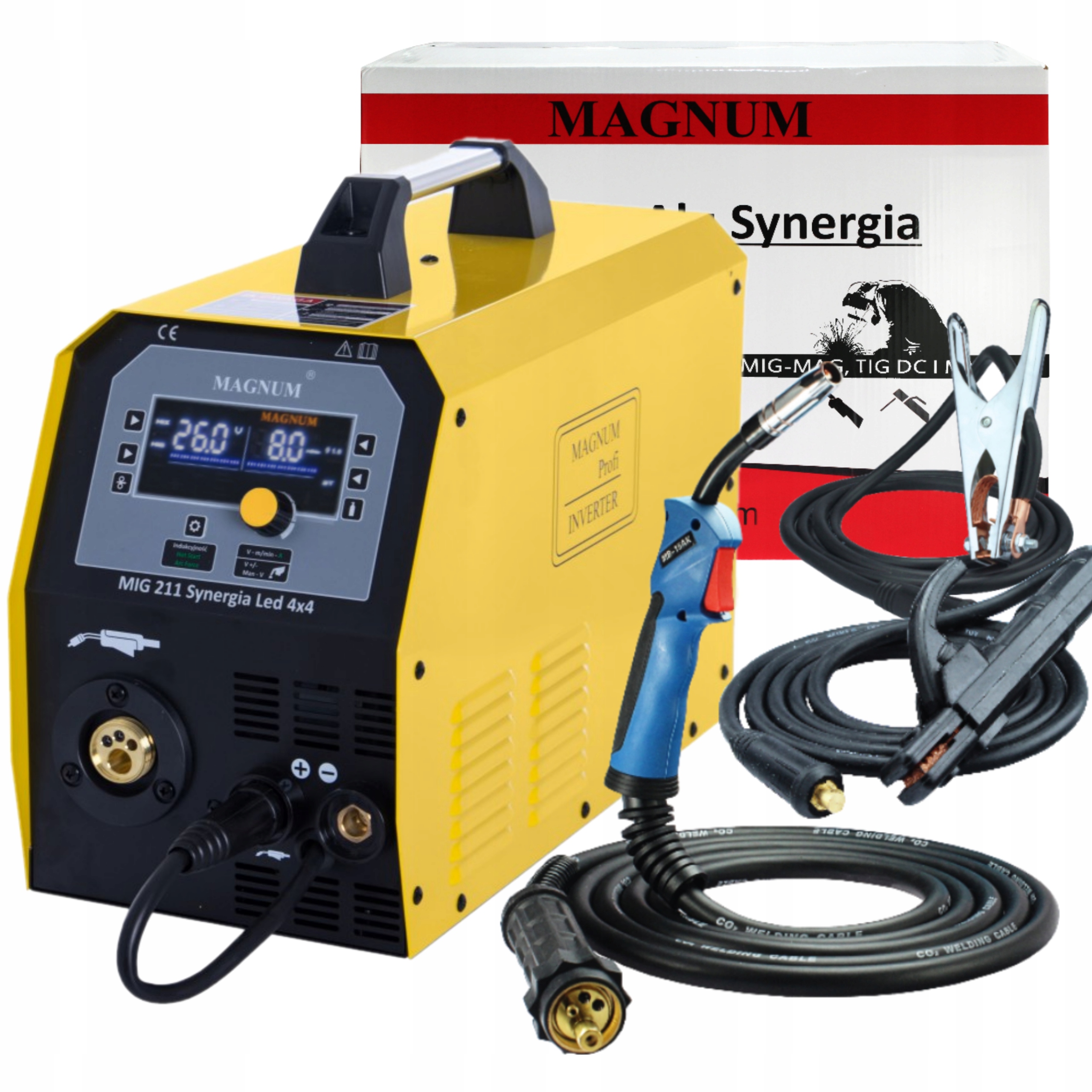Spawarka MIGOMAT MAGNUM MIG 211 ALU SYNERGIA MAG MMA TIG DC Lift FLUX 200A (5905323116344 ...
