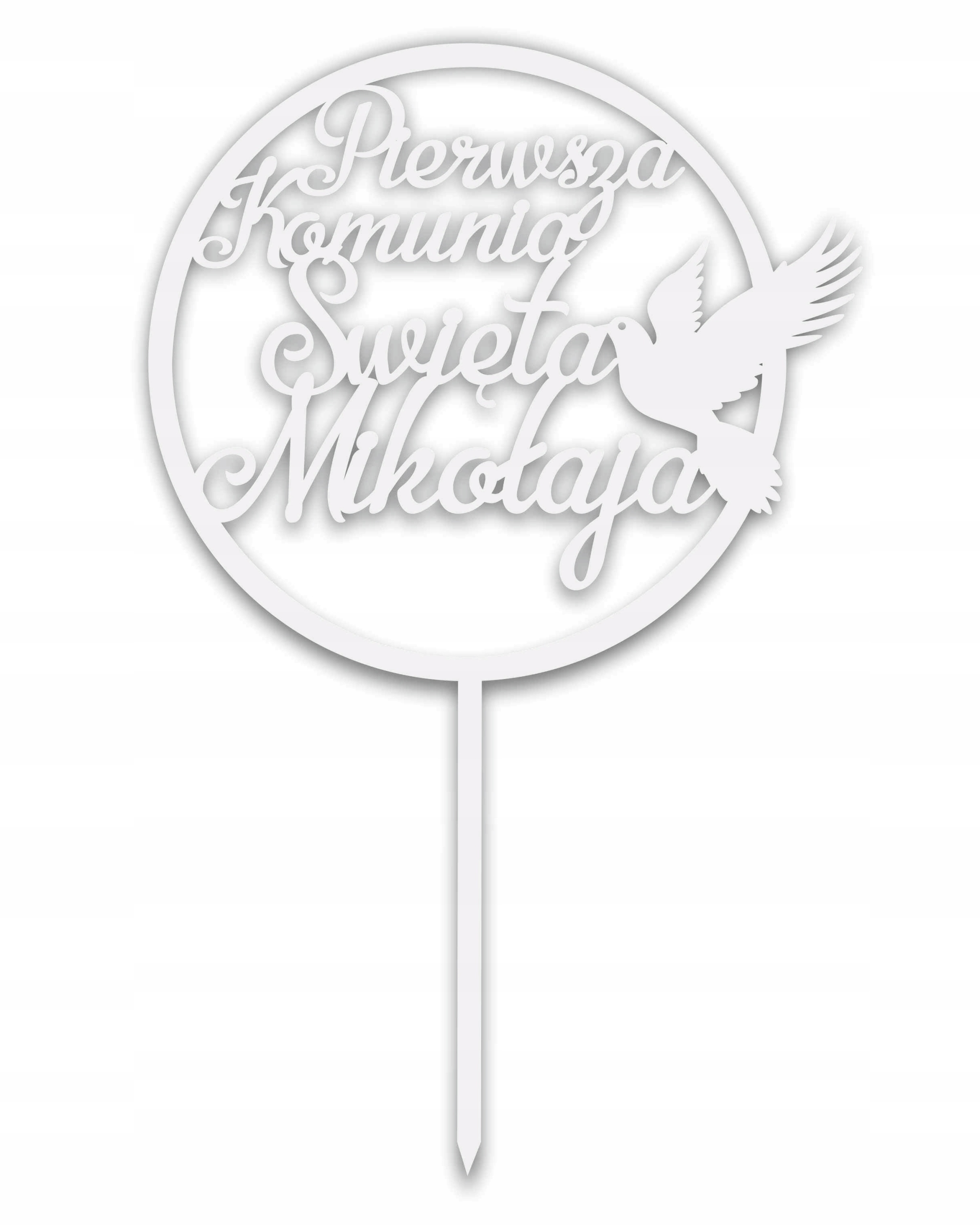 Topper Pierwsza Komunia Święta- biały TKB-21A (5905359355557) • Cena, Opinie • Toppery ...