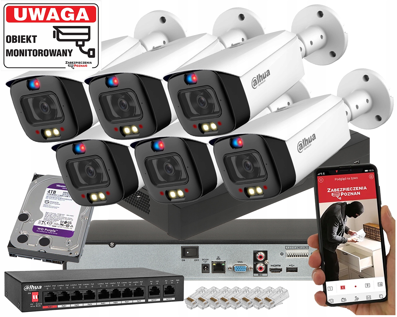 Kamera IP Dahua IPC-HFW3849T1-AS-PV-0280B-S4 TiOC Full-Color 8Mpx 4K ...