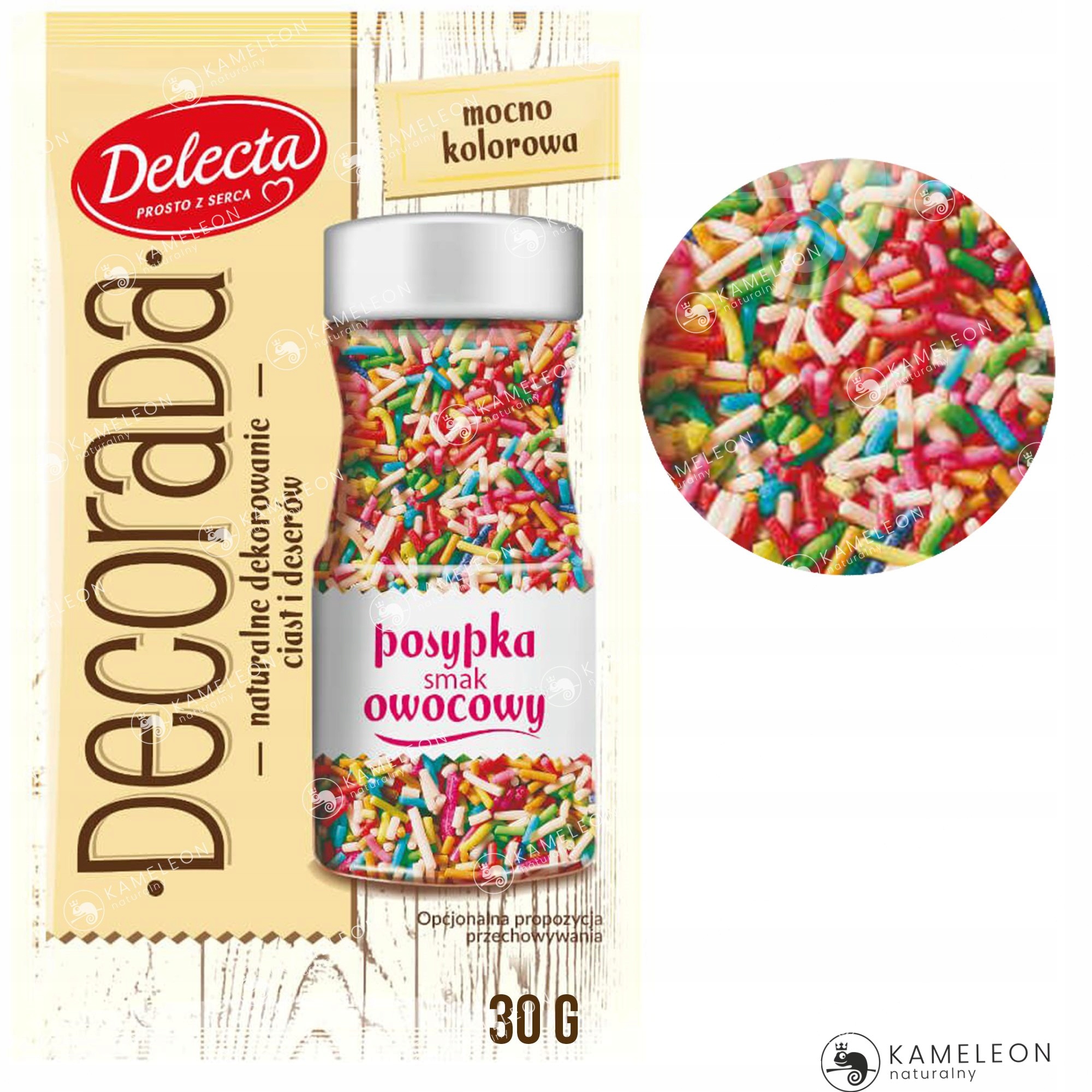DECORADA POSYPKA do ciast deserów MIX 3szt / Delecta