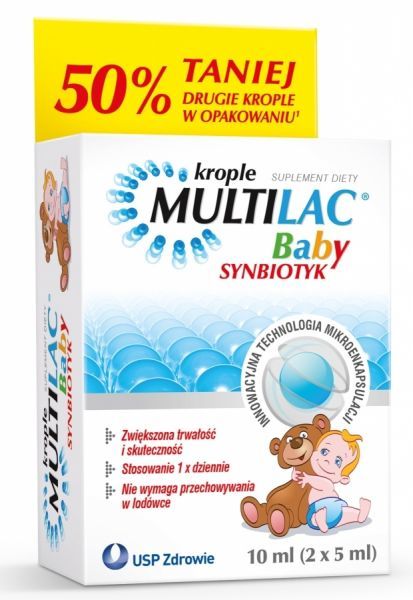 Multilac Baby Krople 10ml Synbiotyk Probiotyk (5903031282627) • Cena ...