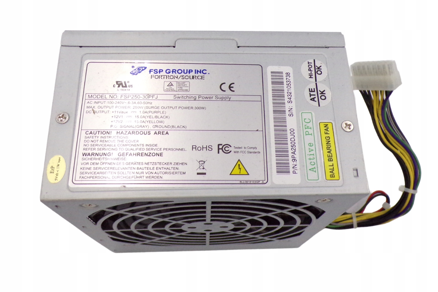 Zasilacz FSP 250W FSP250-30PFJ 9PA250DJ00 - Sklep, Opinie, Cena w Allegro