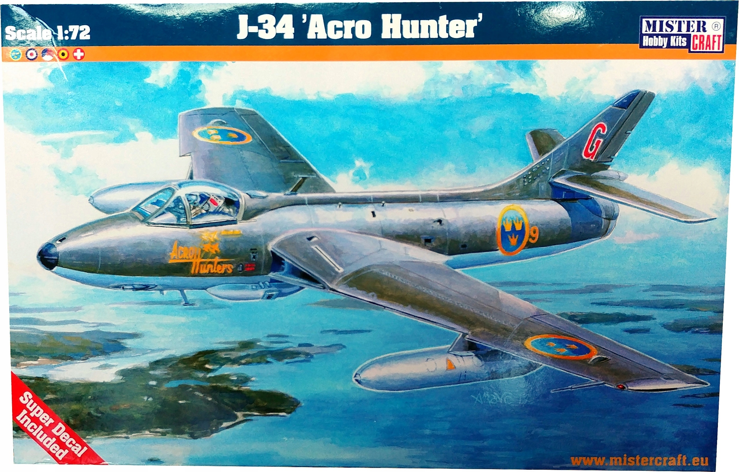 model do sklejania samolot J-34 'Acro Hunter' 1:72 12232434371 - Allegro.pl