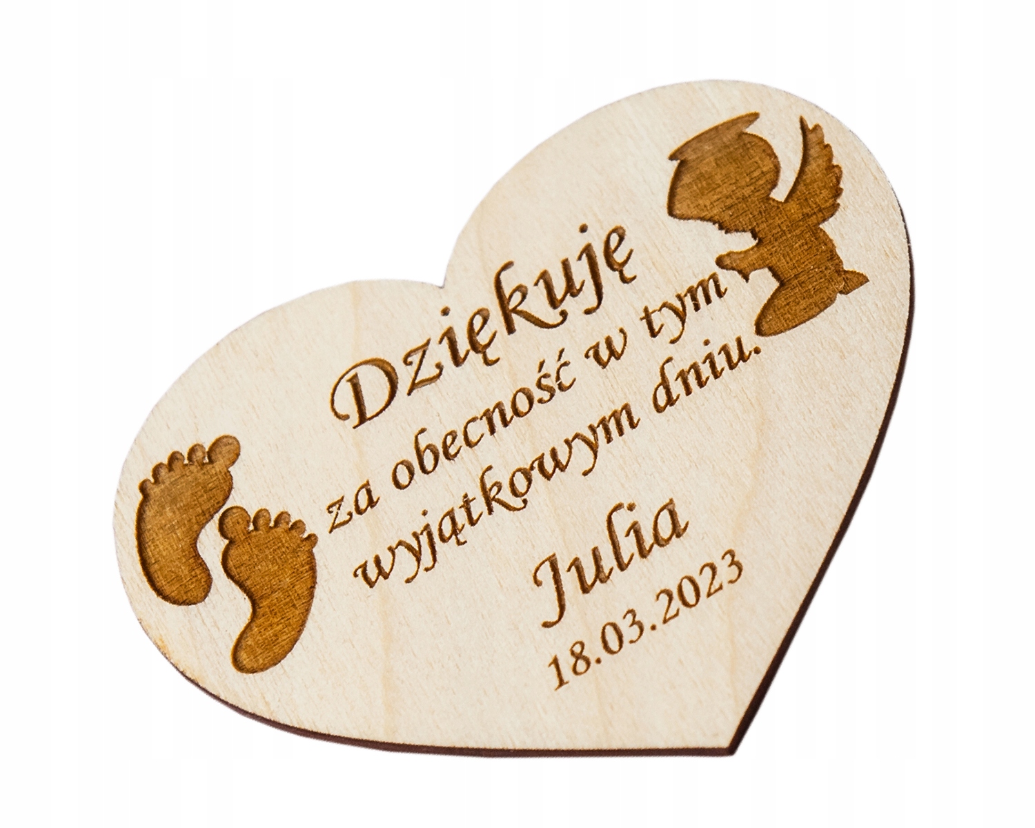 Magnes pamiątka z grawerem podziękowania Chrzest MCD-2 (5905359352389) • Cena, Opinie ...