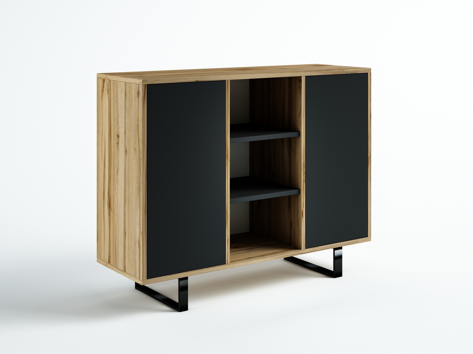 KOMODA LOFT INDUSTRIALNA 120 2D WOTAN / MAT • Cena, Opinie • Komody ...