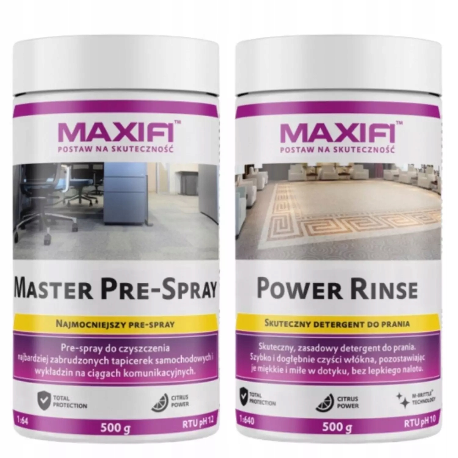 MAXIFI Zestaw do prania ekstrakcyjnego Master Pre-Spray + Power Rinse 500g 5904347144906 za 94 ...