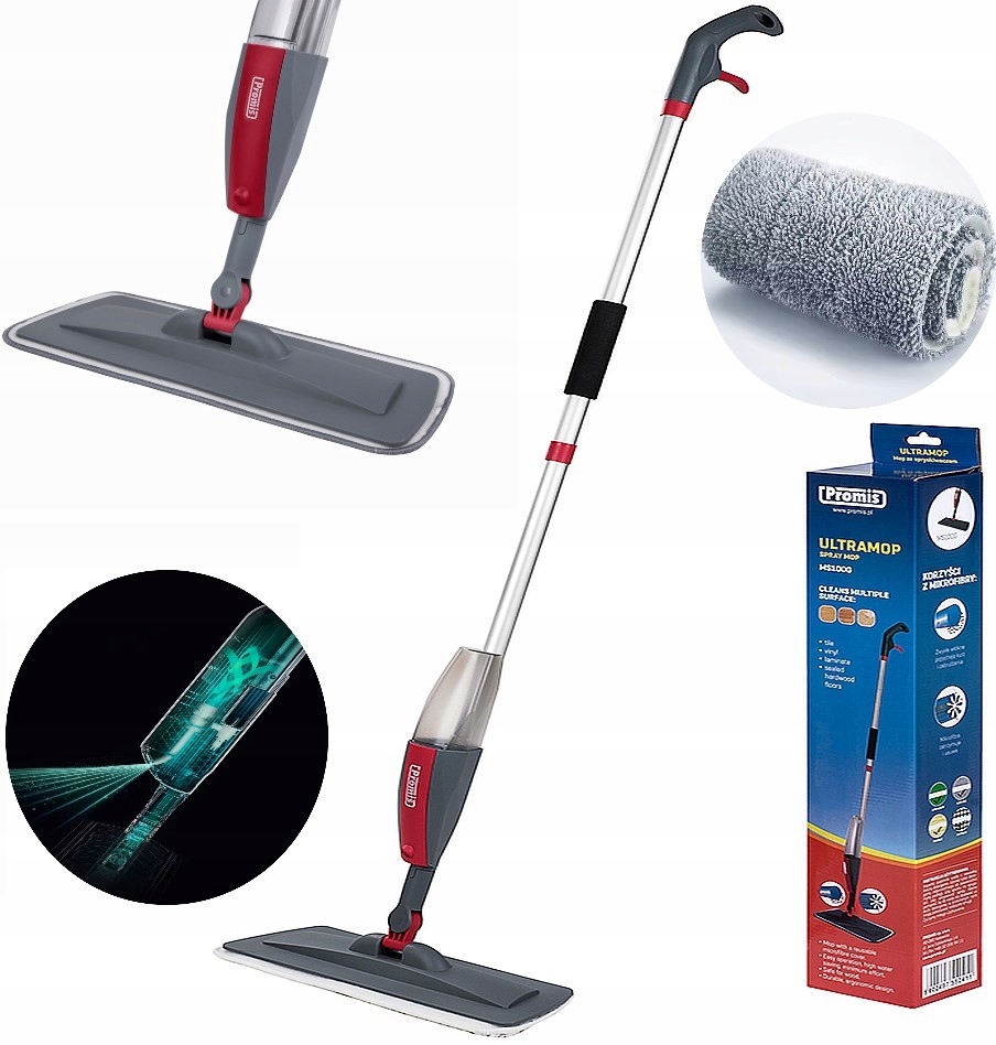MOP ze SPRYSKIWACZEM SPRAY MOP ULTRAMOP Promis MS100 OBROTOWY MS100G ...