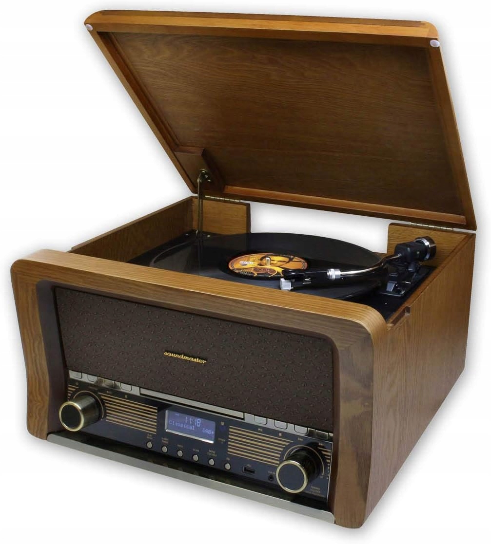 Gramofon RETRO Soundmaster NR50 CD MP3 USB FM DAB+ Bluetooth AUX Radio ...