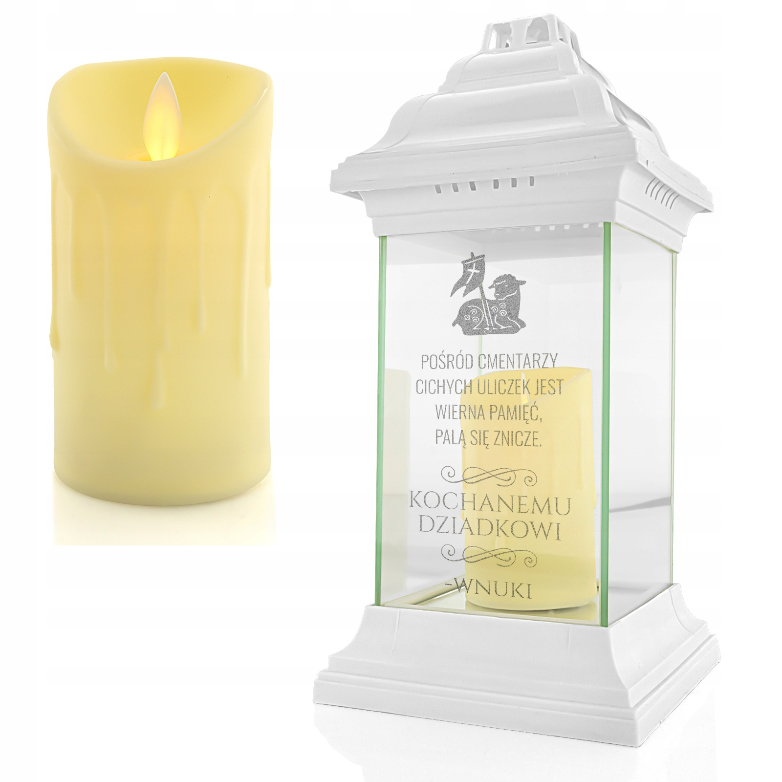 Znicz lampion XXL na WIELKANOC WKŁAD LED + GRAWER (5904181019576 ...