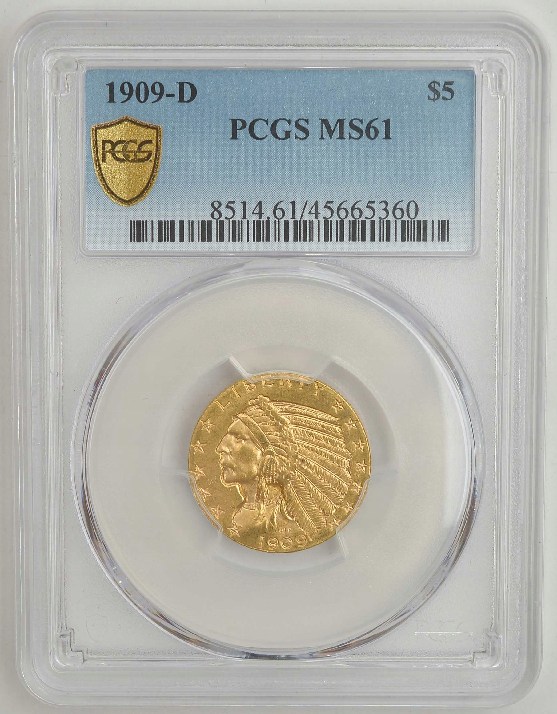 10.fh.USA, 5 DOLARÓW 1909 D PCGS MS61 • Cena, Opinie • Złote monety kolekcjonerskie 17579674674 ...