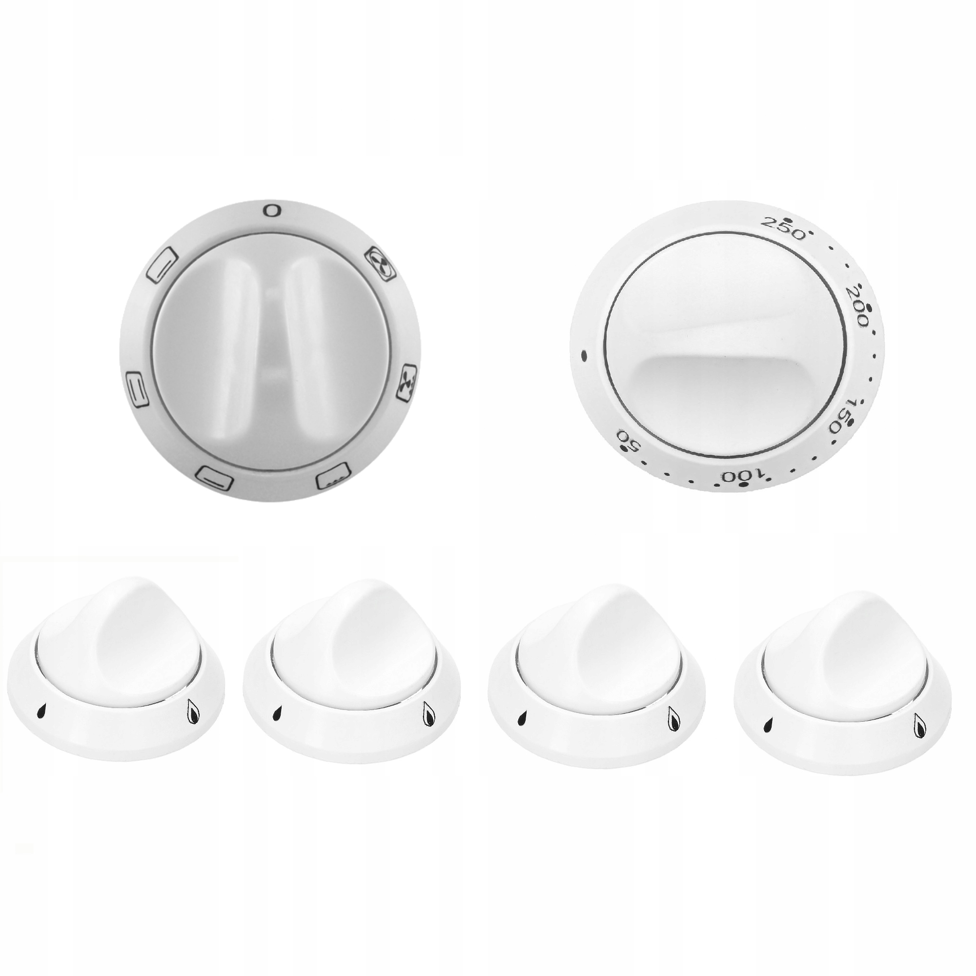 Pokrętło kuchenne Master białe 6 szt. - Sklep, Opinie, Cena w Allegro