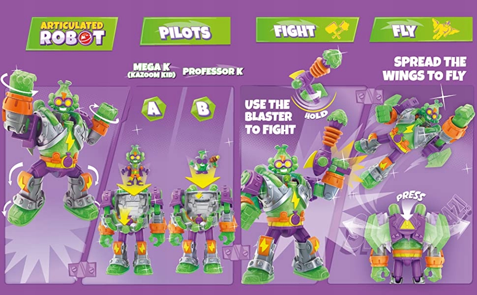 Фігурка Magic Box SUPERTHINGS ZINGS ROBOT SUPERBOT MEGA-K, ціна: 1032 ₴, купити на Prom.ua