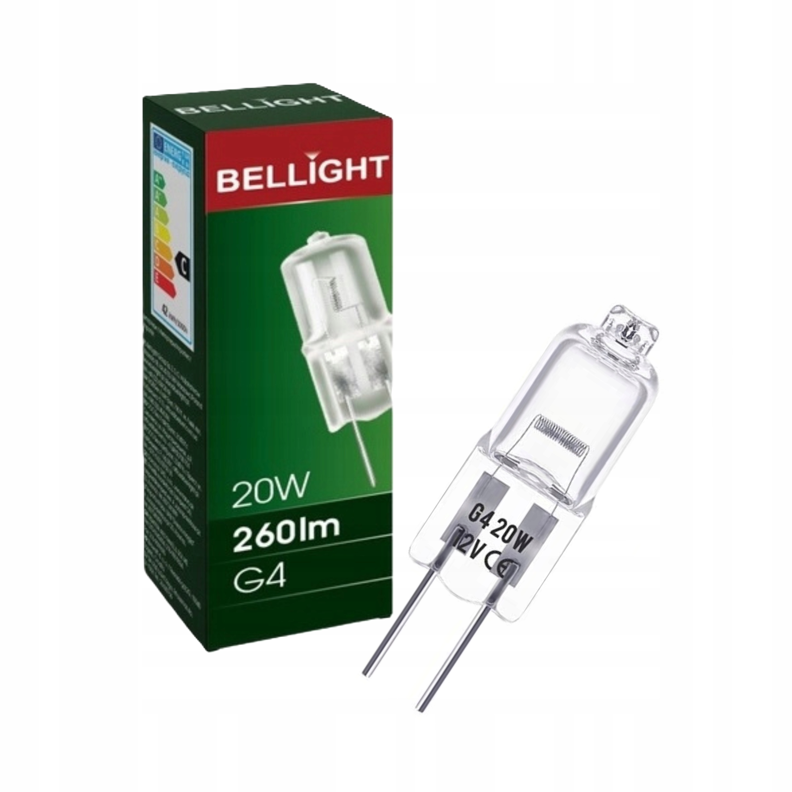 BELLIGHT Żarówka Halogenowa JC G4 12V 20W (5901854564098) • Cena, Opinie • Źródła światła ...