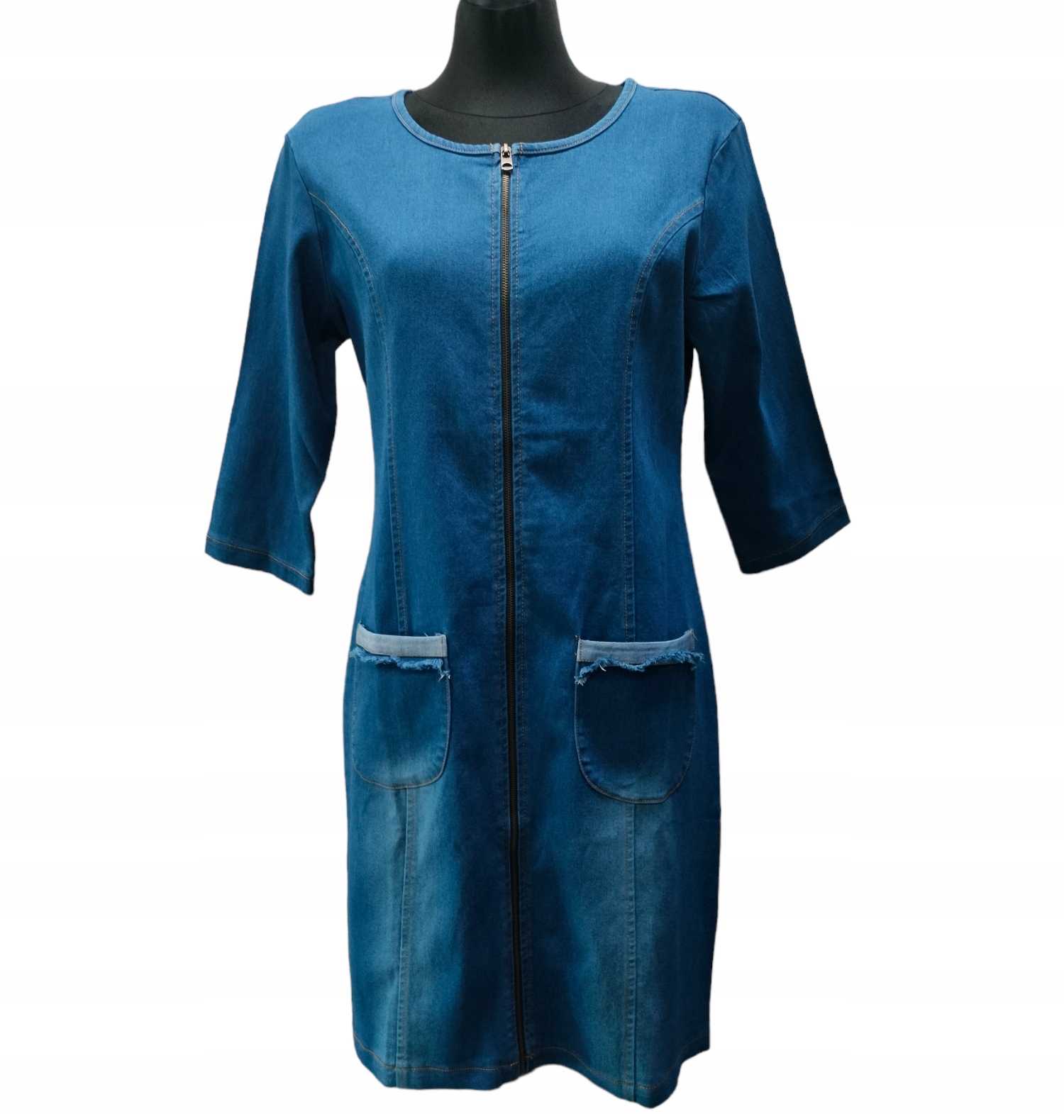 KATE COLLECTION sukienka na co dzień jeansowa rozmiar 5XL • Cena, Opinie • Sukienki 13514545488 ...