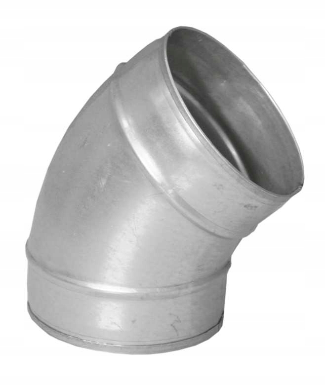 Kolano Tłoczone Wentylacyjne fi 125 - 45 stopni OCYNKOWANE • Cena, Opinie • Kanały, kształtki ...