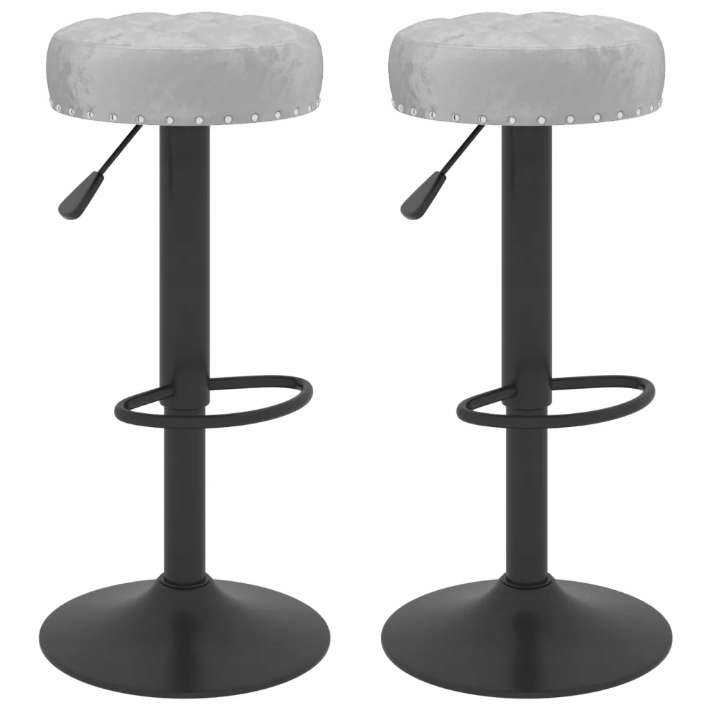 Stołki barowe, 2 szt., szare, obite aksamitem (8720286513750) • Cena ... Stołki barowe, 2 szt., szare, obite aksamitem (8720286513750) • Cena ...