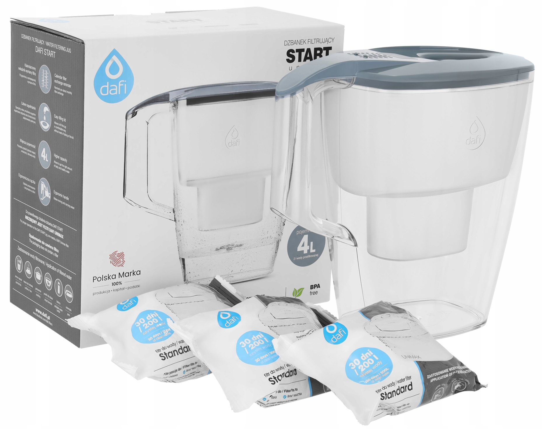 Konvice DAFI 4l + 3x filtr kartuše UNIMAX za 336 Kč - Allegro