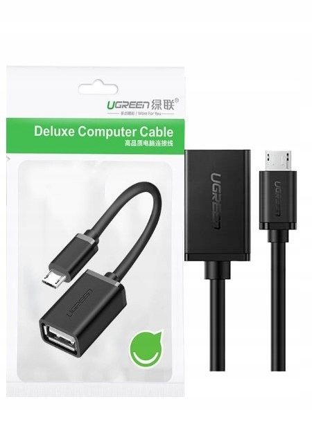 Adapter OTG Ugreen USB-A na micro USB 15cm Czarny - Sklep, Opinie, Cena w Allegro.pl
