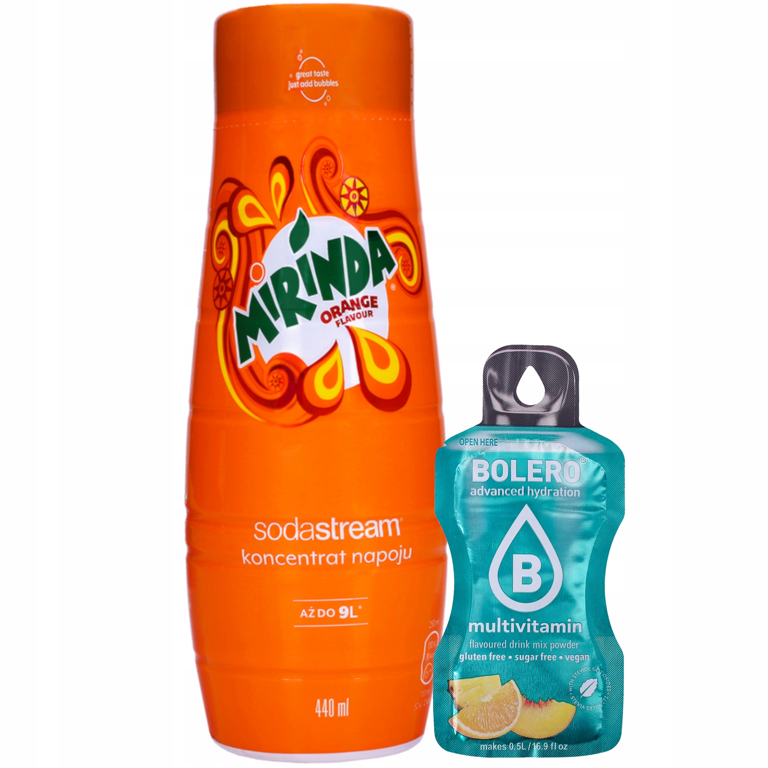Mirinda Syrop Koncentrat SodaStream do saturatora Bolero Multiwitamina ...
