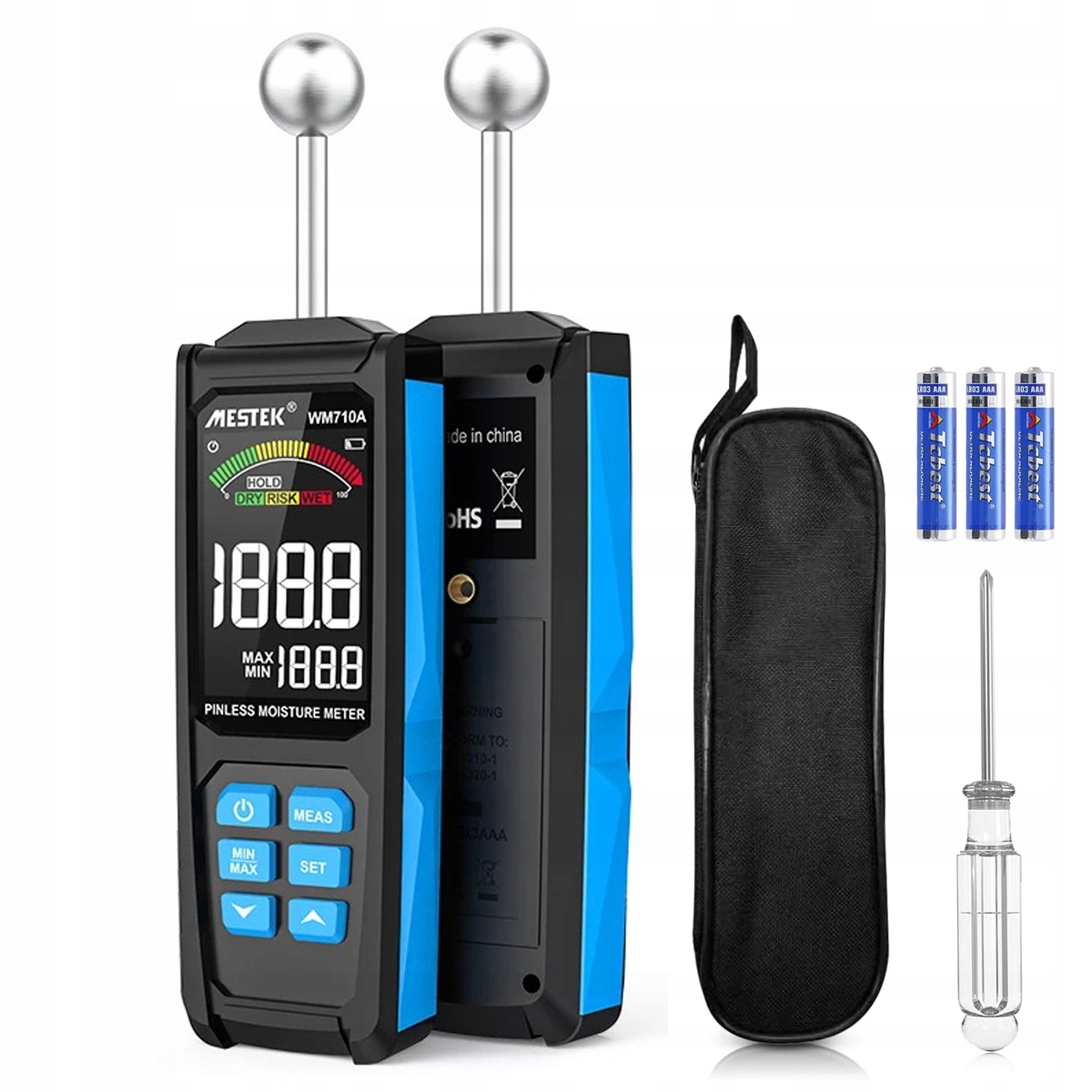 MĚŘIČ VLHKOSTI PRO SÁDRU Z BETONU DŘEVA DO 40 mm - Allegro