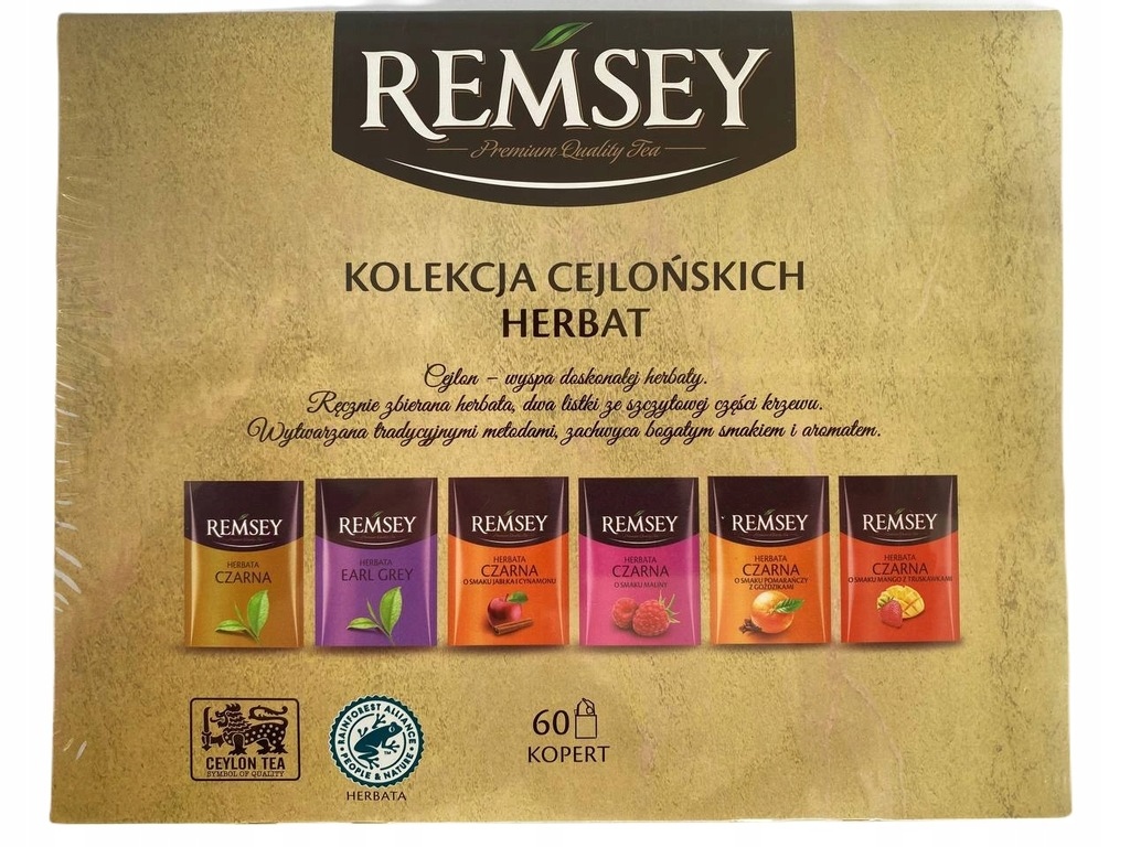 Remsey kolekcja herbat cejlońskich 60 sztuk - porównaj ceny - Allegro.pl