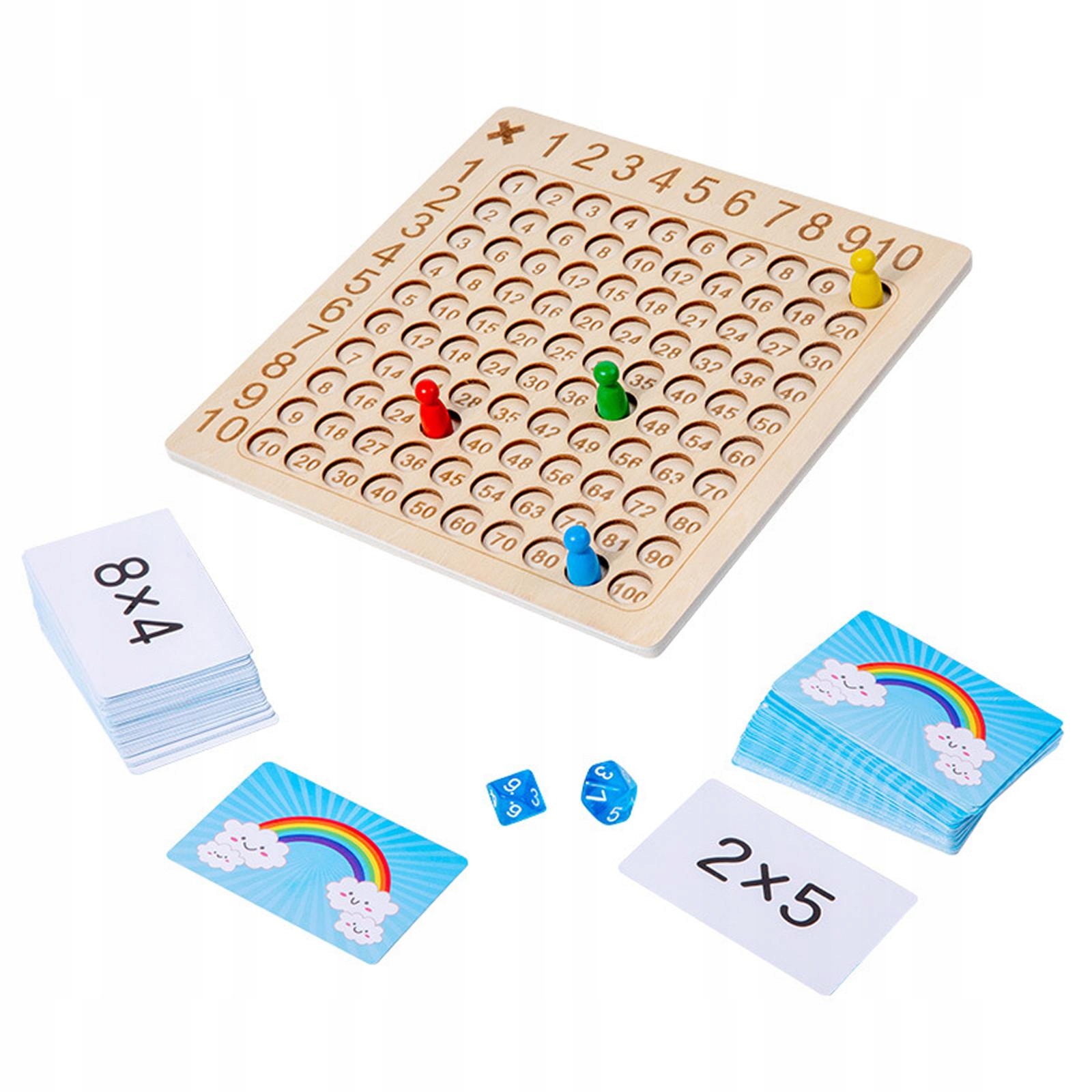 9x9 Multiplication Table Board Game Math Educational with Numbers ...